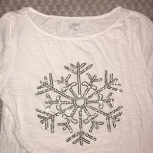 LOFT | Tops | Loft Snowflake Top | Poshmark